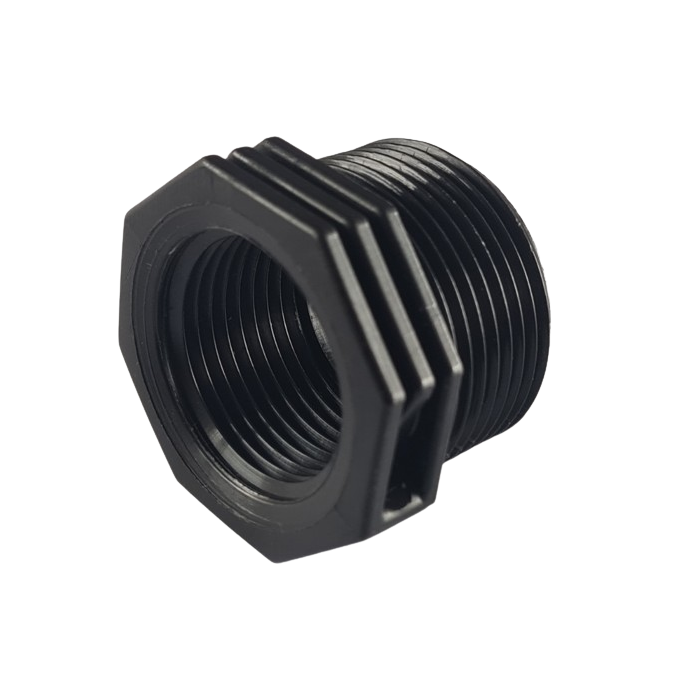 1 1/4" BSP Male to 1" BSP Female Black Reducing Bush – Rebel Leisure ...
