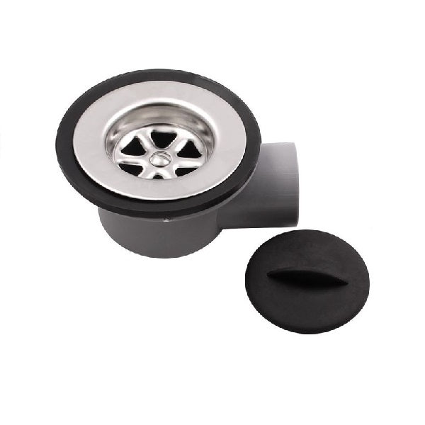 1¾" (45mm) - 28mm ID Push Fit Grey Angled Sink Waste Fitting | 81300 ...