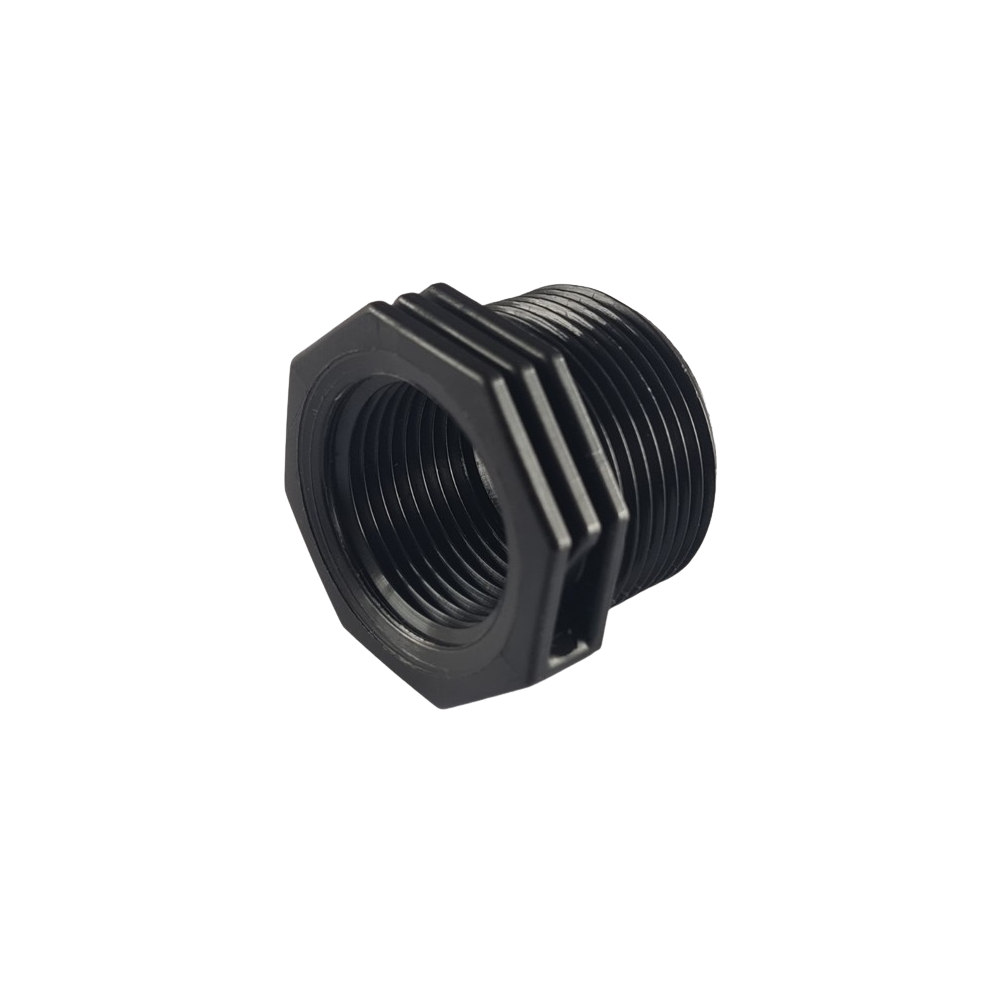 1" BSP Male to 1/2" BSP Female Black Reducing Bush – Rebel Leisure ...