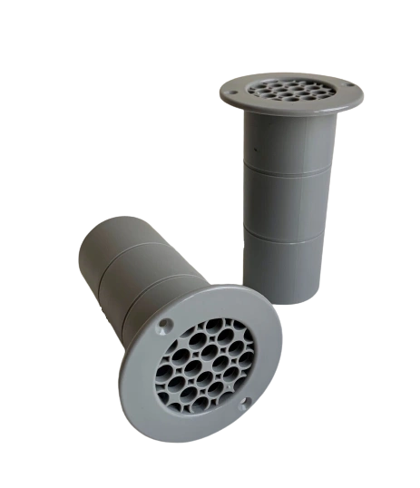 2 x Grey Gas Drop Out Round Floor Vent 75mm x 120mm – Rebel Leisure ...