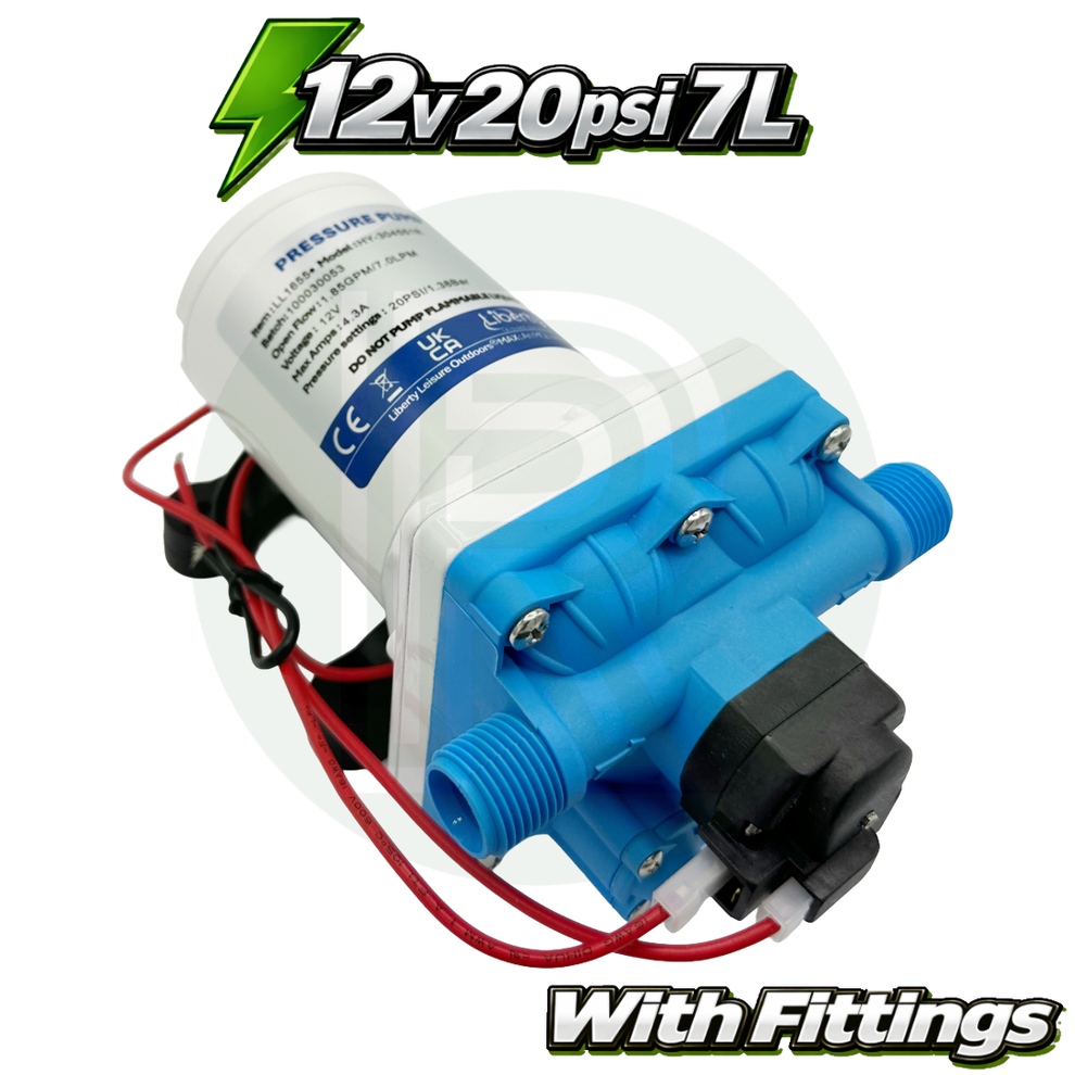 12V Water Pump 20PSI 7L for Campervan Caravan Motorhome Boat RV – Rebel ...
