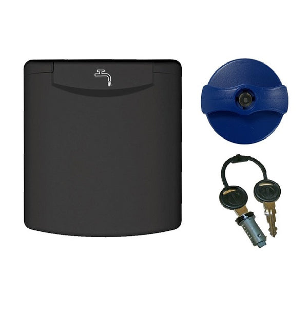 Fawo Black Water Filler with Magnetic Flap - Complete with Locking Cap ...